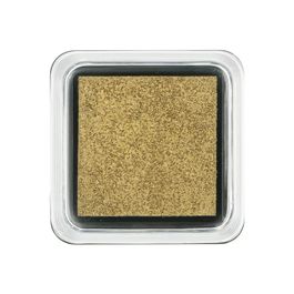 Ink pad for stamps, gold, 5 x 5 cm | Stamps | Dille & Kamille