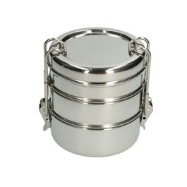 Stacking tins, stainless steel, 3-part, ⌀ 11 cm | Food storage | Dille ...