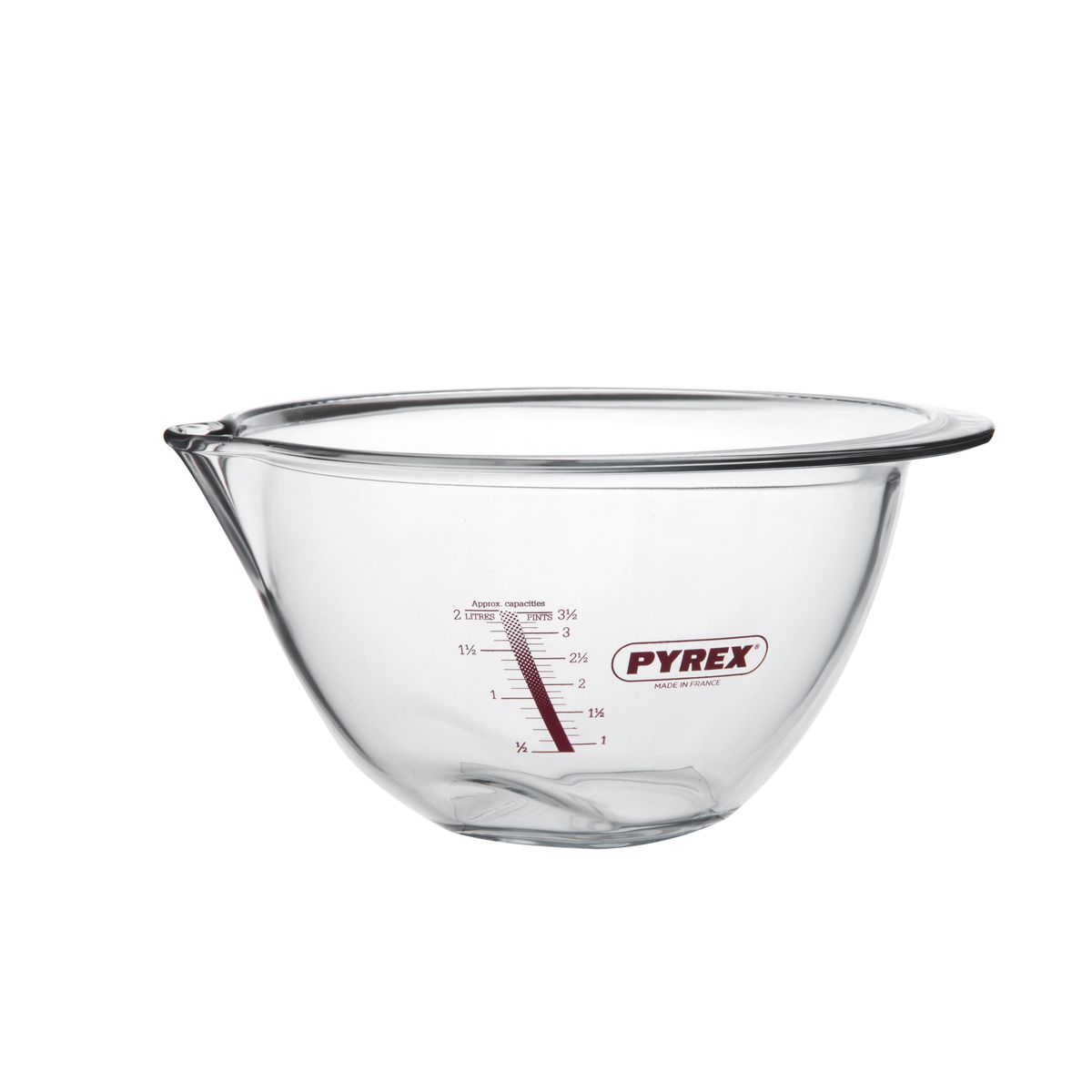 Bol à pétrir Pyrex, verre, 2 L | Ustensiles de pâtisserie chez Dille ...
