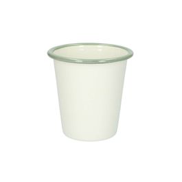 Gobelet en émail, gris-vert/blanc , Ø 9 cm | Vaisselle émaillée chez ...