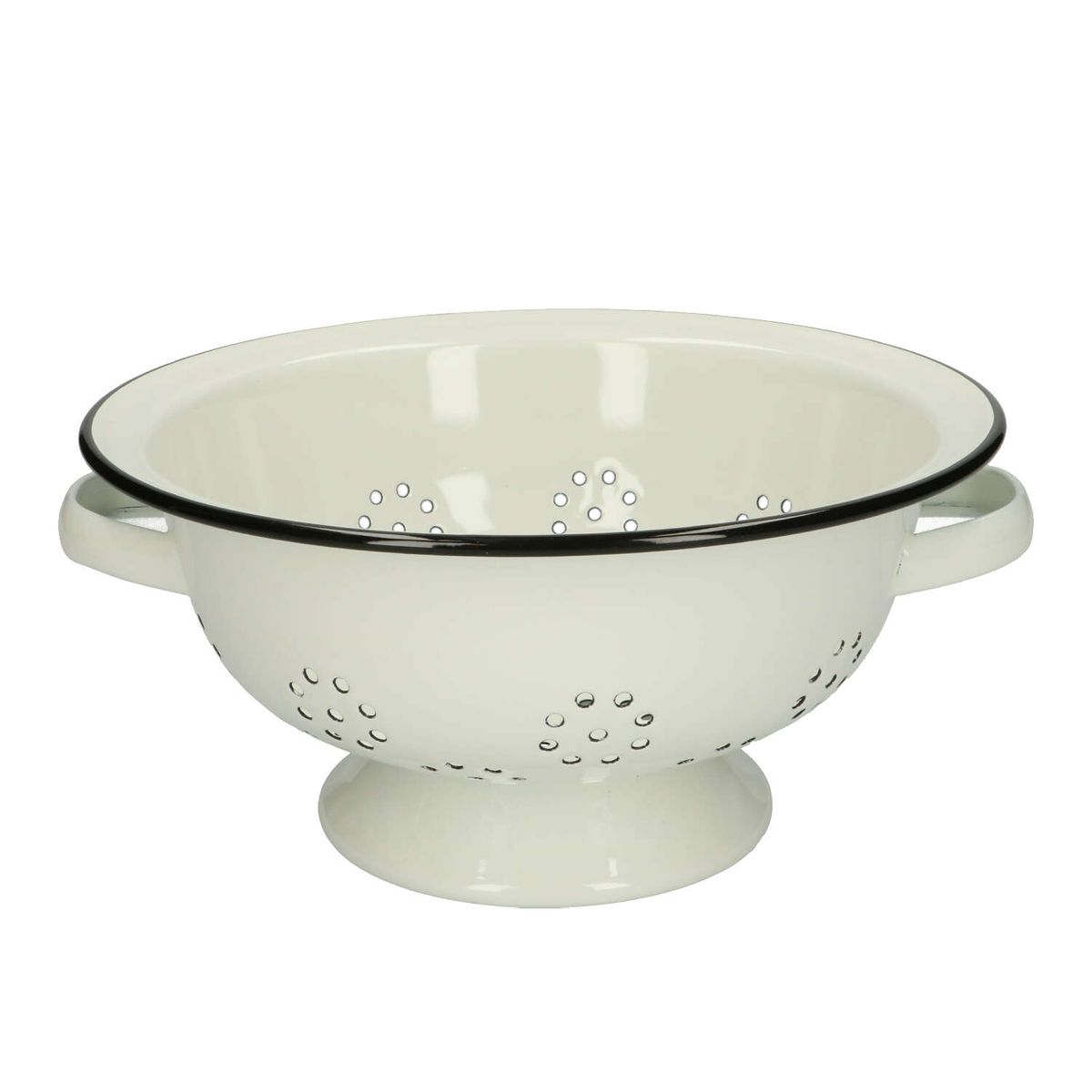 Vergiet, emaille, zwart/wit | Vergieten | Dille & Kamille