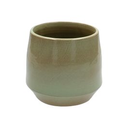Flower pot, earthenware, green, Ø 15 cm | Flowerpots | Dille & Kamille