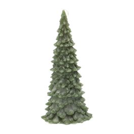 Dark-green, pine-tree shaped candle, 22 cm | Festive greenery | Dille ...