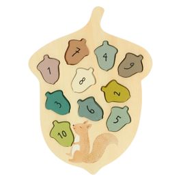 Puzzle, wooden, acorns and squirrel | Home | Dille & Kamille