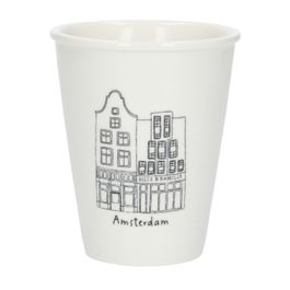 Mug facade, Amsterdam Nieuwendijk, porcelain, 200 ml | Mugs facade ...