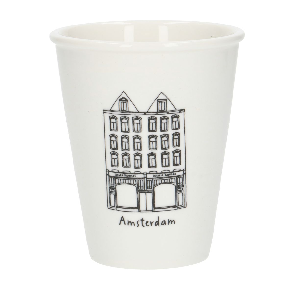 Mug facade, Amsterdam Bilderdijk, porcelain, 200 ml | Mugs facade ...