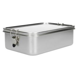 Lunchbox met siliconen ring, RVS, 2400 ml | Brooddoos | Dille & Kamille