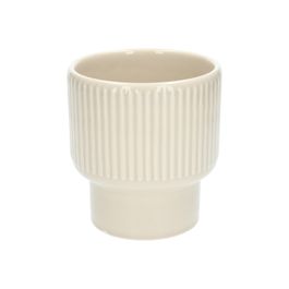 Flower pot, earthenware, ribbed, light beige, Ø14 X H15 cm | Plant pots ...