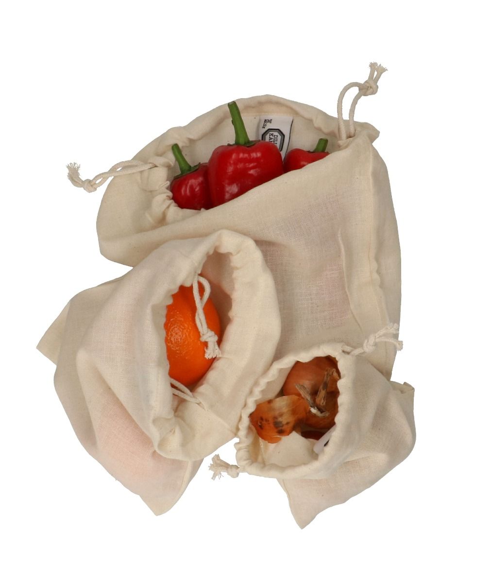 Groente en fruitzakje, bio katoen, 27 x 37 cm online kopen?| Dille ...